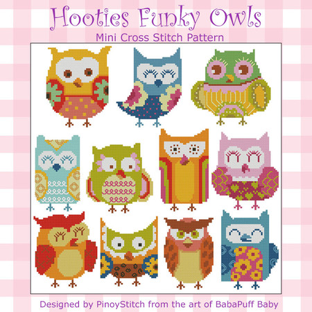Hooties Funky Owls - PinoyStitch