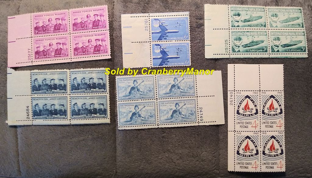Security Education Conservation Health for Defense 3 Cent Stamp Block ...