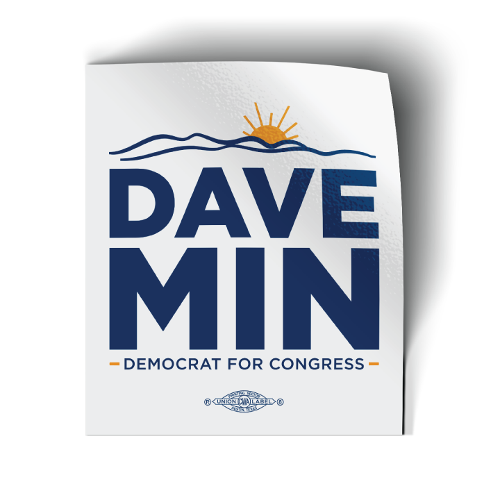 Dave Min (3" x 3.5" Vinyl Sticker -- Pack of Two!) - Dave Min For ...