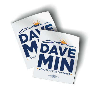 Dave Min (3" x 3.5" Vinyl Sticker -- Pack of Two!) - Dave Min For ...