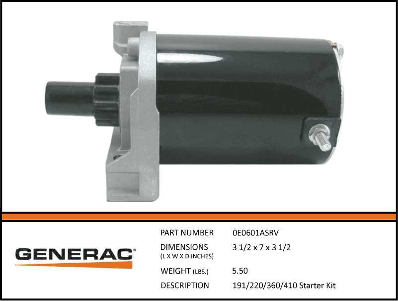 Generac 0E0601ASRV Starter Kit | Generator Magic