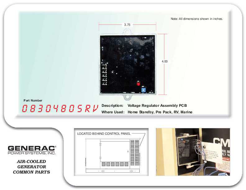 Generac 0830480SRV Voltage Regulator Avr | Generator Magic