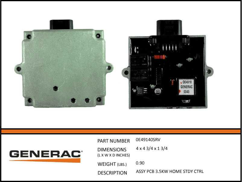 Generac 0E49140SRV Controller PCB Assembly
