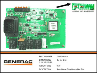 Generac 0 F1504/0 F15040 Srv 7 Kw Air Cooled Controller Pcb