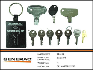 Generac 0D6103 Master Key Set | Generator Magic