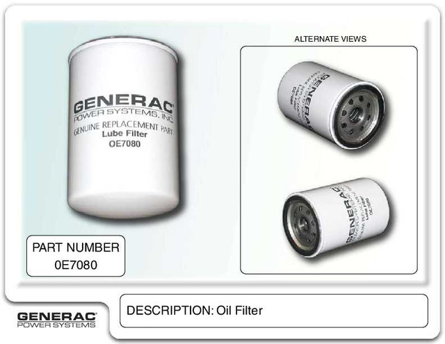 Generac 0E7080 Oil Filter | OEM Parts | Generator Magic
