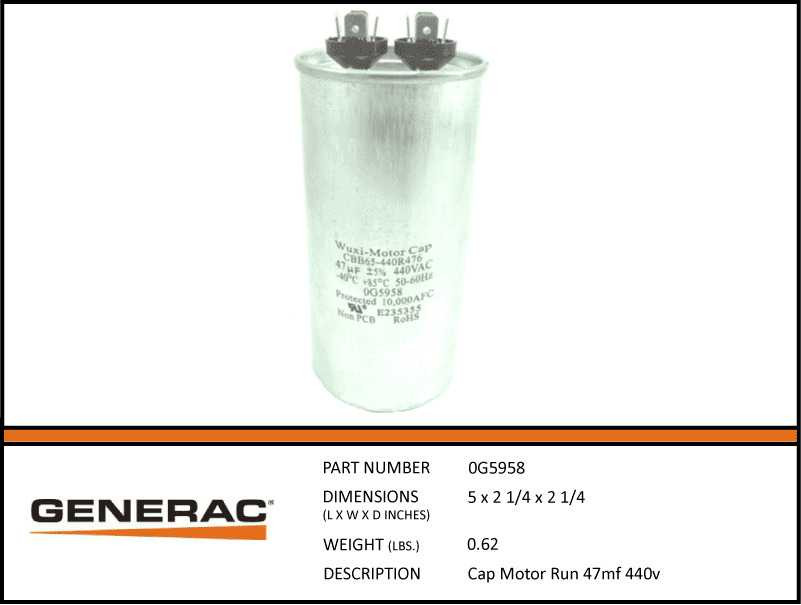 Generac 0G5958 Capacitor Voltage Regulator | Generator Magic
