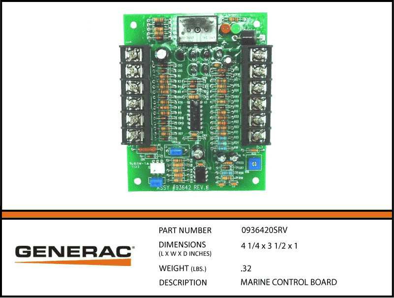 Generac 0936420SRV Marine Control Board | Generator Magic