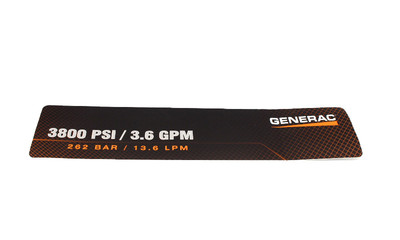 Generac 0K1440C Decal G26 3800 Psi