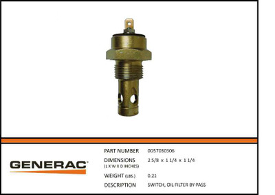 Switch, Oil Filter By Pass