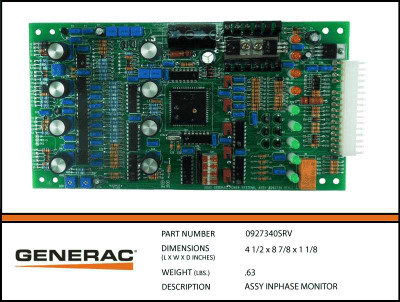 Generac 0927340SRV In Phase Monitor PCB