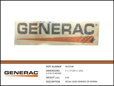 Generac 0H2159B Logo Decal