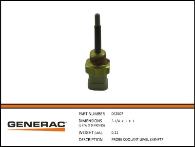 Generac 0E2507 Coolant Level Probe | Generator Magic