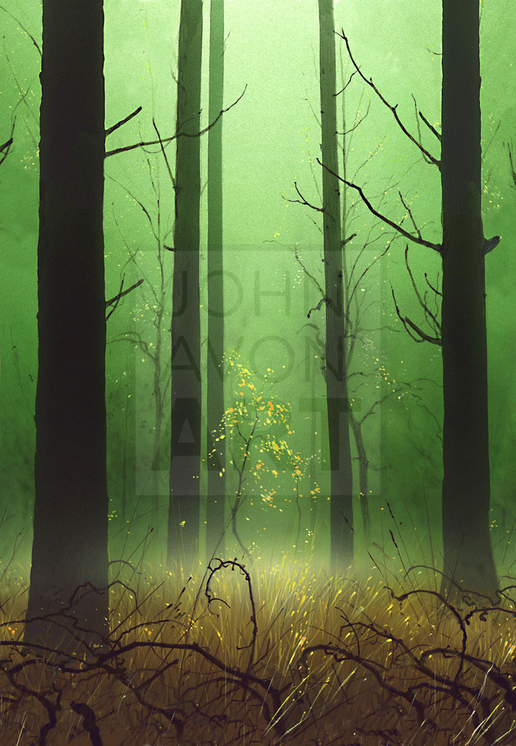 Sylvan Glow, Kärolyn Huum, acrylics, 2024 : r/Art