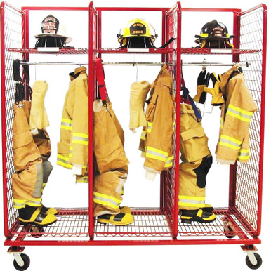 Ready Rack SOS Rack, 3 Section PPE/Turnout/Dive Gear Storage Rack