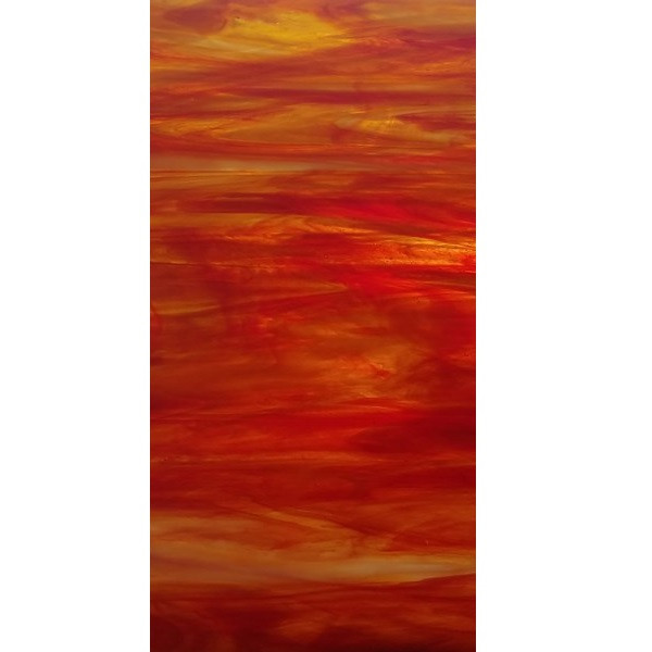 Red-Orange & Opal Wispy (WO17-6) | National Stained Glass