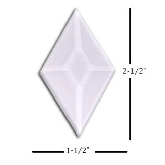 1-1/2" x 2-1/2" Diamond Glass Bevel | National Stained Glass