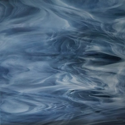 Steel Blue & White Translucent Glass | National Stained Glass