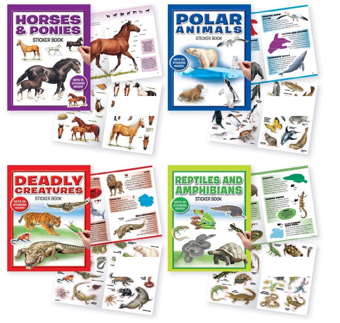 Animals Sticker Book Set of 4 Tiles
