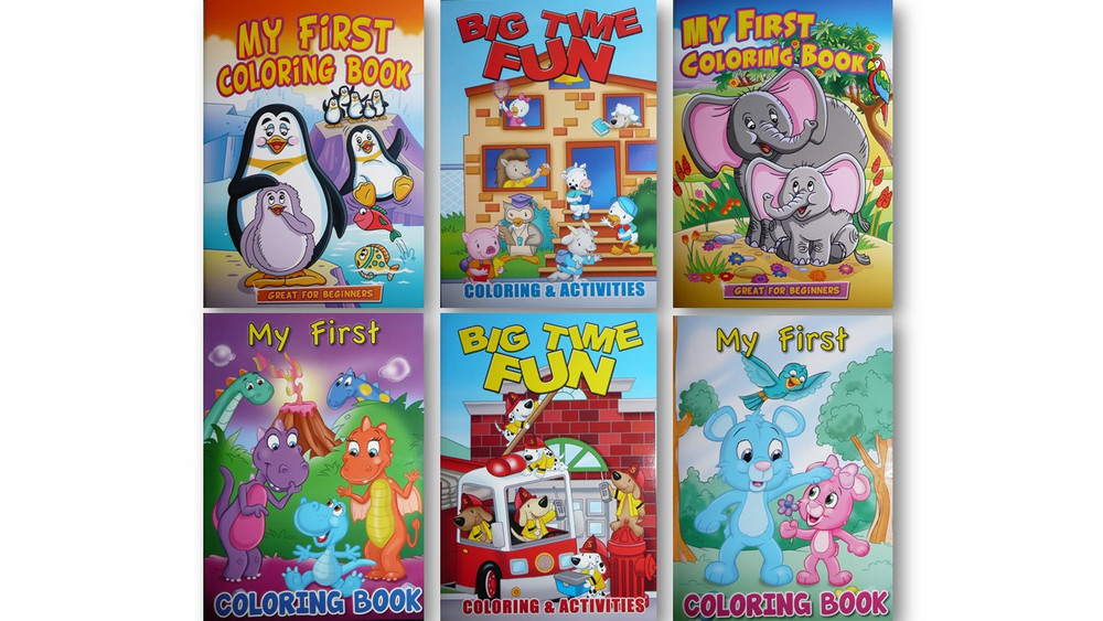 My First Fun Time Coloring Books For Beginners