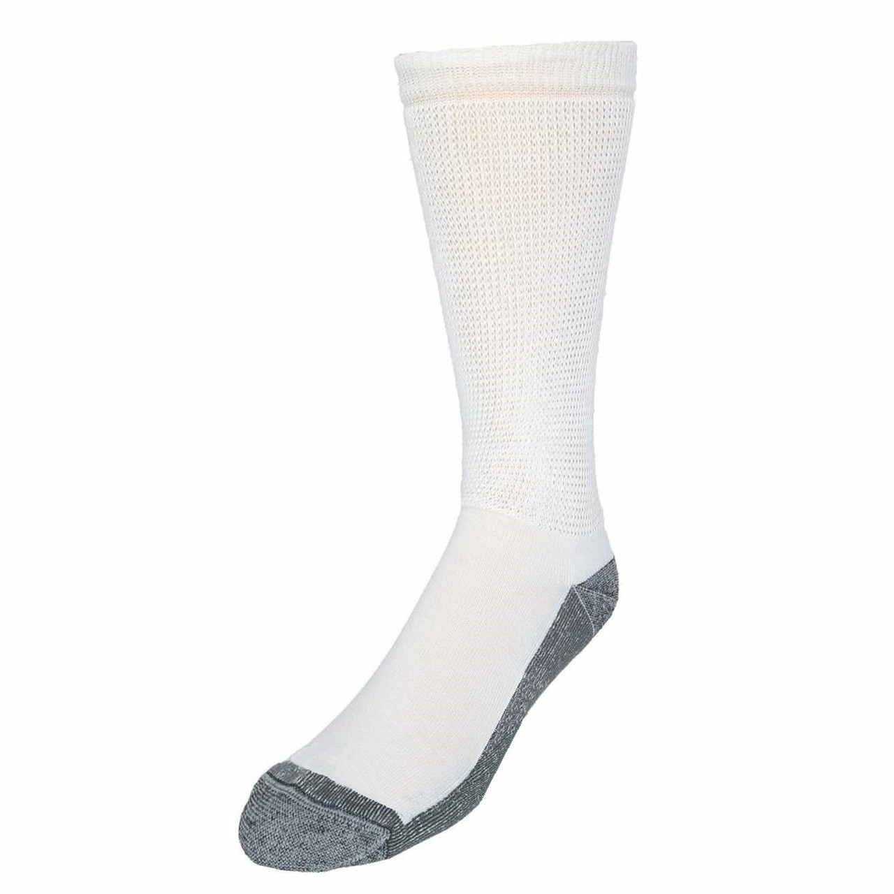 Mens Non Binding Cotton Crew Diabetic Socks Extra Soft 6 Pair Pack