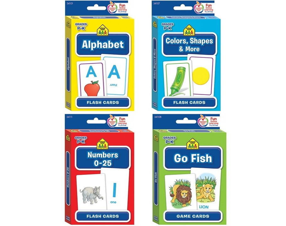 Alphabet Flash Cards With Numbers Colors Shapes Preschooler