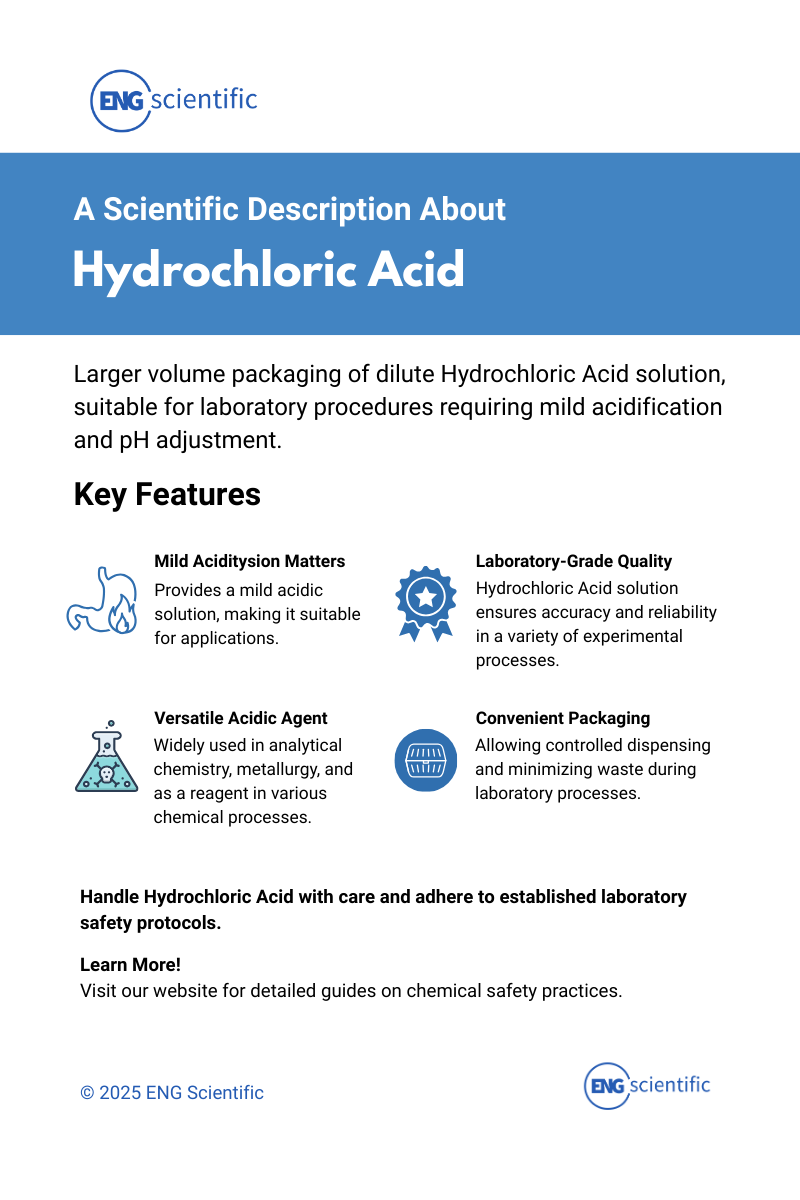 HCL (Hydrochloric Acid): A Powerful Acid Behind Science, Medicine, and Industry - ENG Scientific