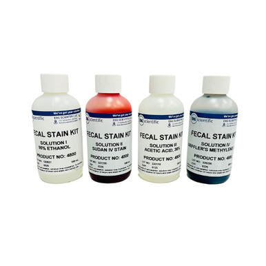 Fecal Stain Kit (4 x 100mL) - ENG Scientific