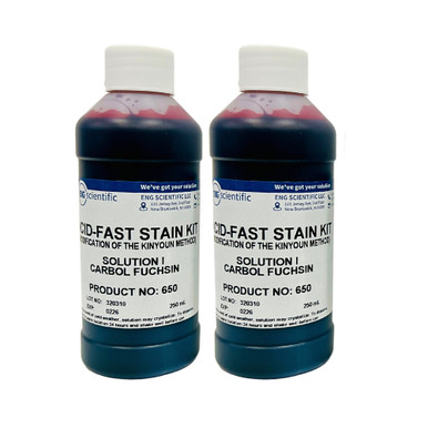 Acid Fast Stain Kit (Kinyoun Method) Solution I Carbol Fuchsin (2 X 250Ml)