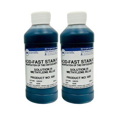 Acid-Fast Stain Kit (Kinyoun Method) - Solution III - Methylene Blue (2 ...