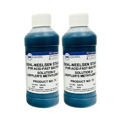 Acid-Fast Stain Kit - Solution I Carbol Fuchsin (2 x 250mL)
