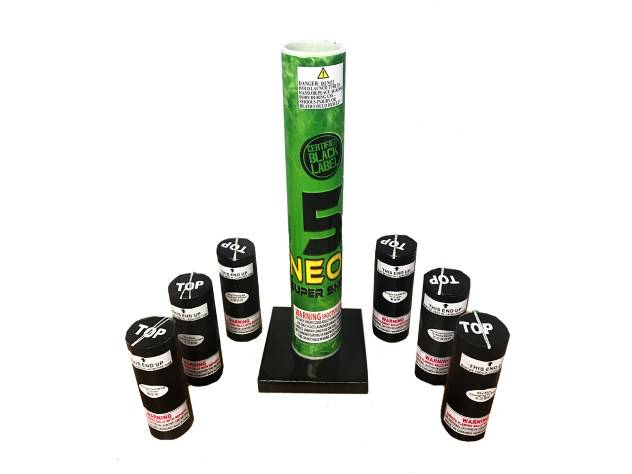 NEON SUPER SHELL 6 PACK - Big Fireworks