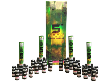 5" NEON SUPER SHELL - Big Fireworks