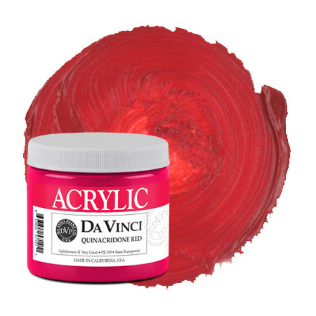 Da Vinci Quinacridone Red Artist Acrylic Paint – 16oz