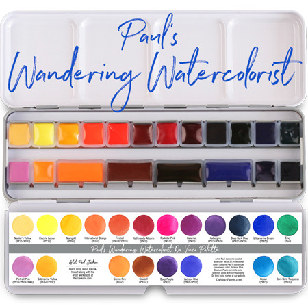 Paul's Wandering Watercolorist Watercolor Palette - Set of 20