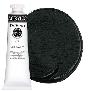 Lamp Black (Carbon Black) (60mL HB Acrylic) - Da Vinci Paint Co.