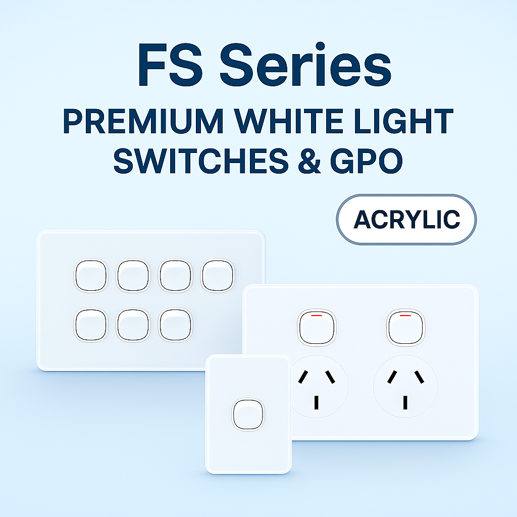 FS Series Light Switches & Power Points – Premium Acrylic Finish for ...