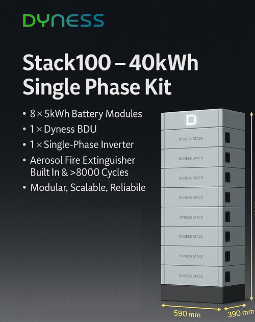 40.96 kWh Dyness Stack 100 – Best Solar Battery in Australia