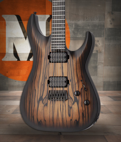 Schecter C-1 Pale Moon : 692 Natural Satin with Black Burst (692 ...
