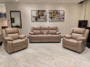 Connor 5 Seater (3+1+1) Recliner With Drop-Down Table In Beige - Odds ...