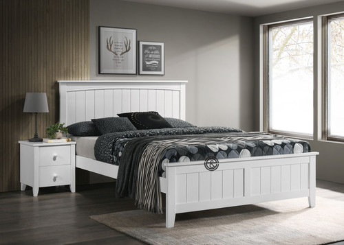 Meridien Queen Bed In White - Odds & Ends Kenya