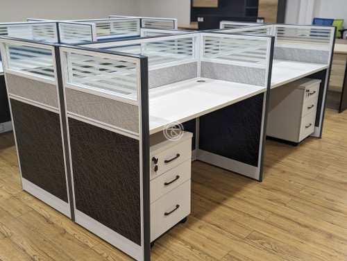 4 Way Workstation 2.4m x 1.2m in Grey (KWT-24) - Odds & Ends Kenya