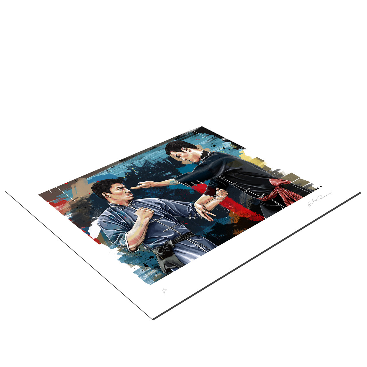 "Bruce Lee and Taky Kimura" Replica Paper Print by Bart Cooper