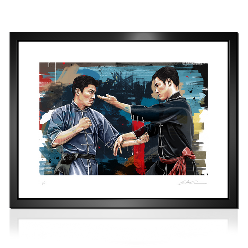 "Bruce Lee and Taky Kimura" Replica Paper Print by Bart Cooper