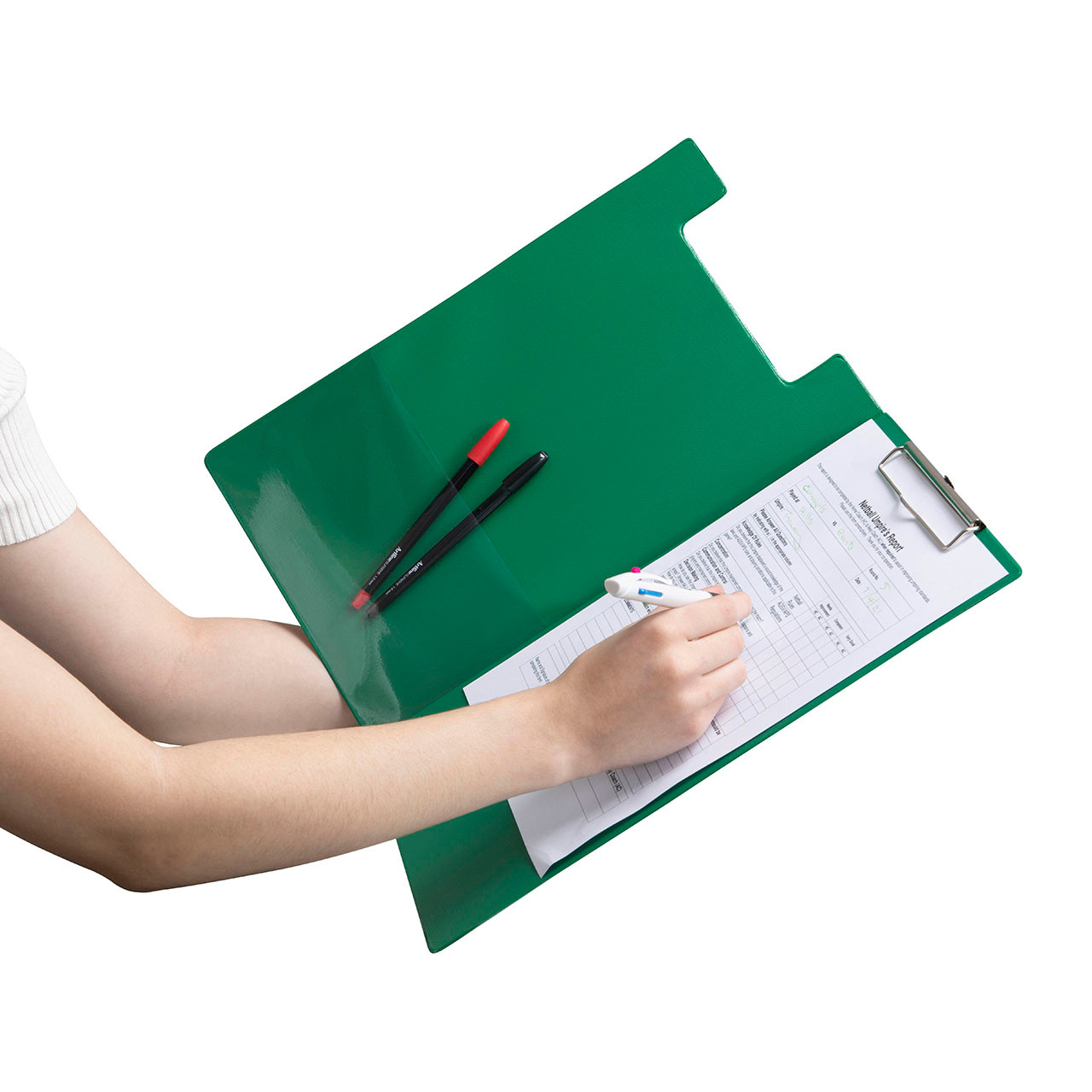 Mbg Clipfolder Polypropylene Foolscap Green | Mega Office Supplies