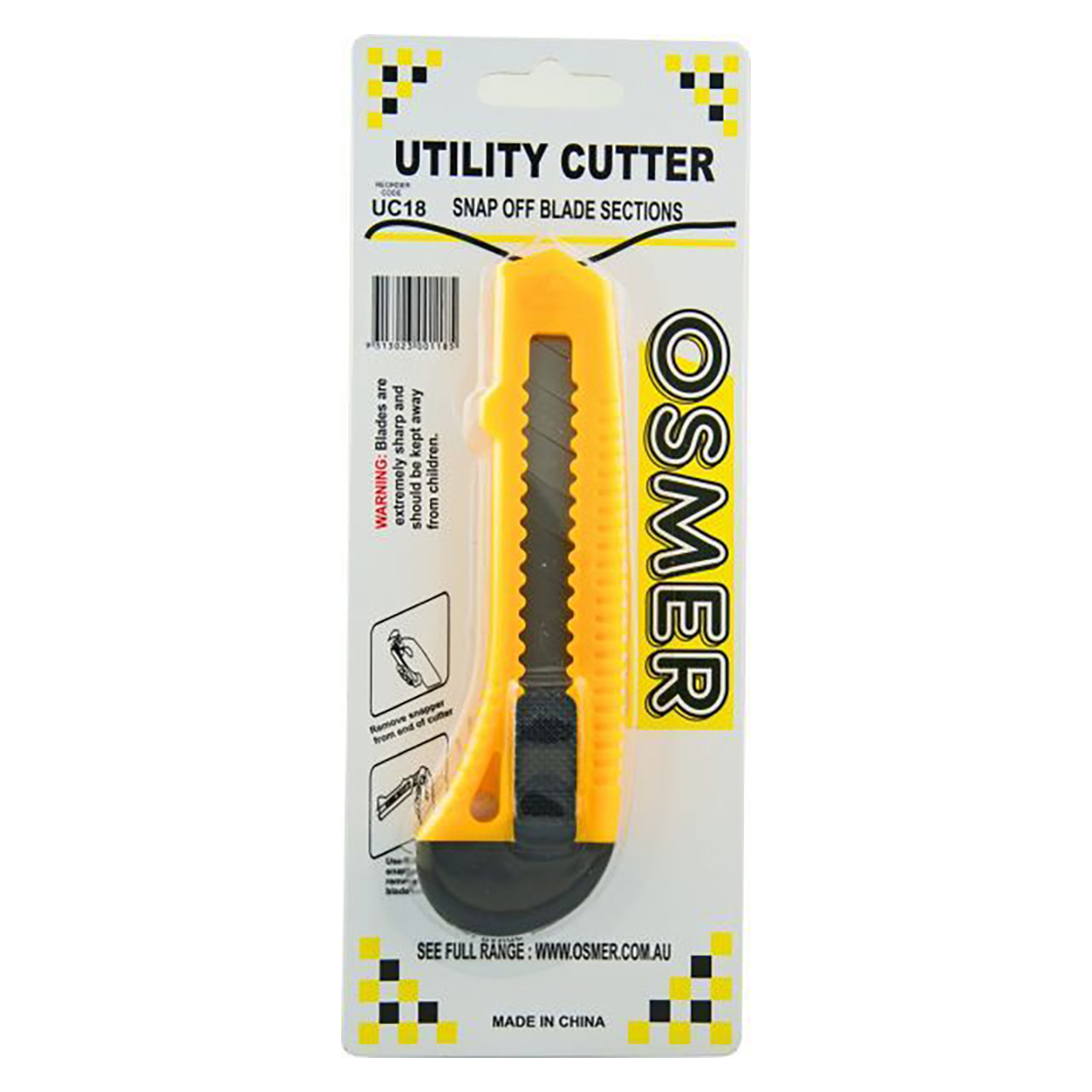 Osmer Utility Cutter Snap-Off Blade Box 12 | Mega Office Supplies