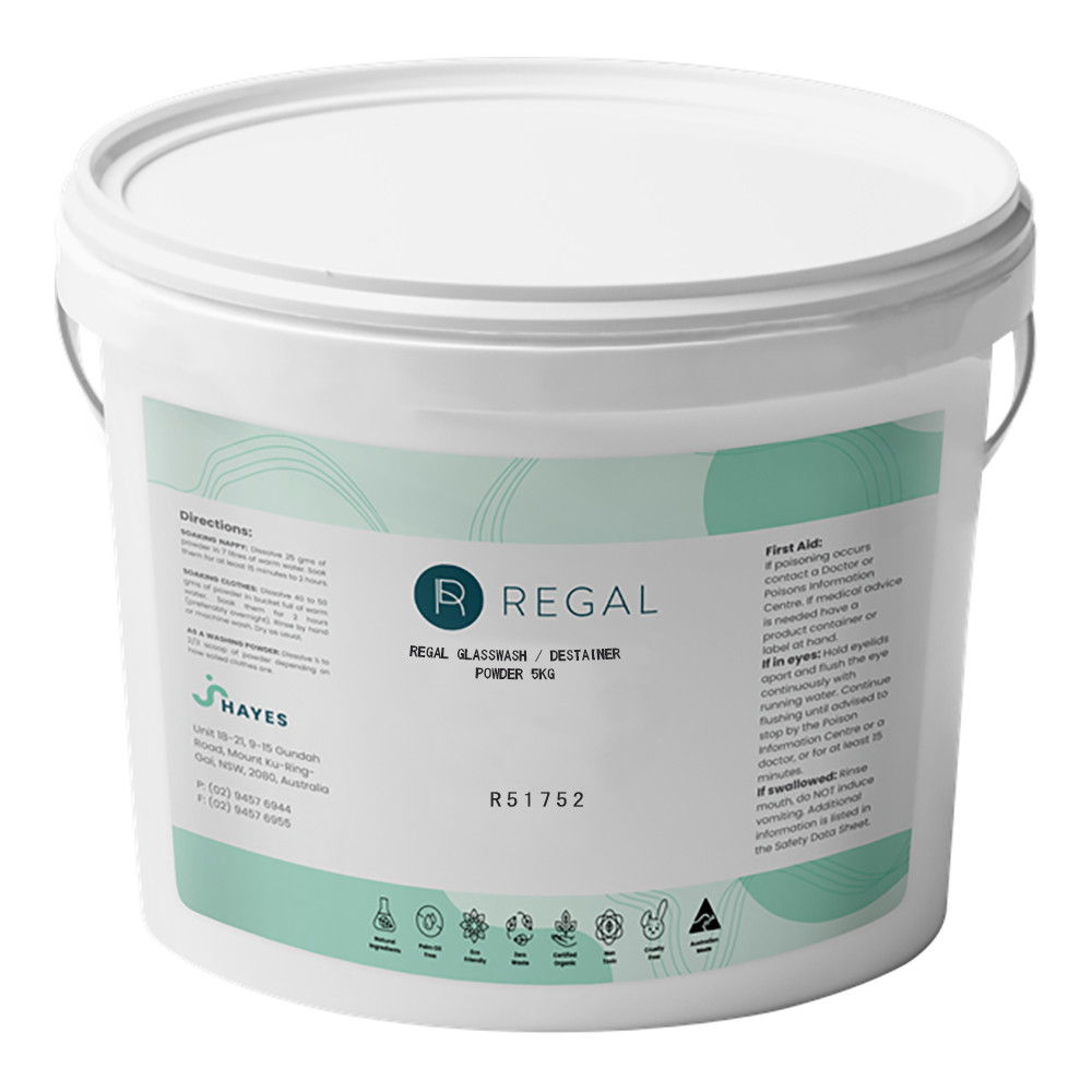 Regal Glasswash / Destainer Powder 5kg | Mega Office Supplies