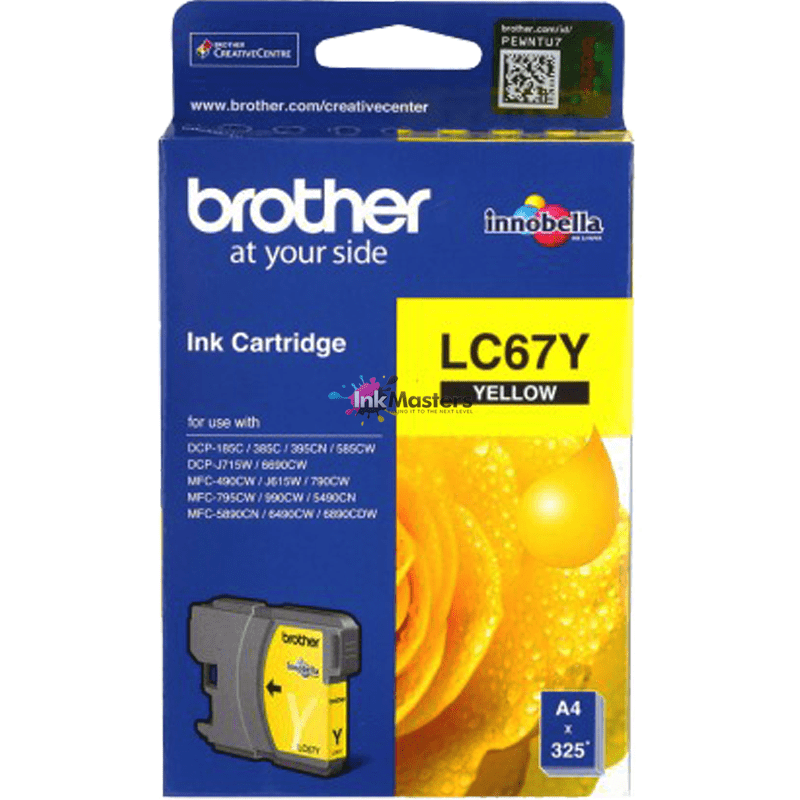 Brother LC-67Y Original Ink Cartridge, 325 Pages, Yellow | Mega Office ...