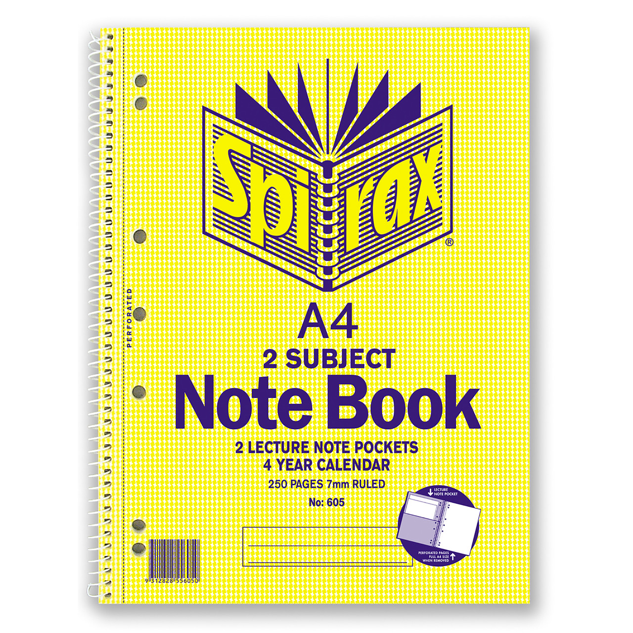 Spirax #56605 605 Spiral 2 Subject Notebook | Mega Office Supplies
