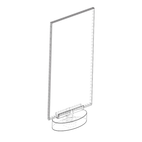 JPM Deflecto Double Sided Rotating Sign Holder - DL Portrait | Mega ...